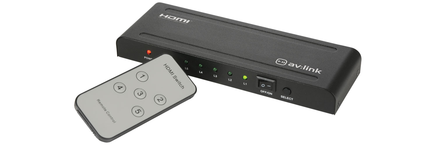 5 Port HDMI Switch with Remote Control :: HDMI, VGA, Video Converters ...